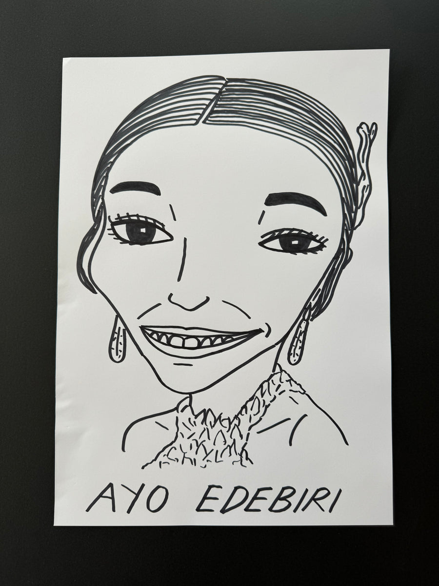 Badly Drawn Ayo Edebiri - Original Drawing - A3. – Badly Drawn Celebs