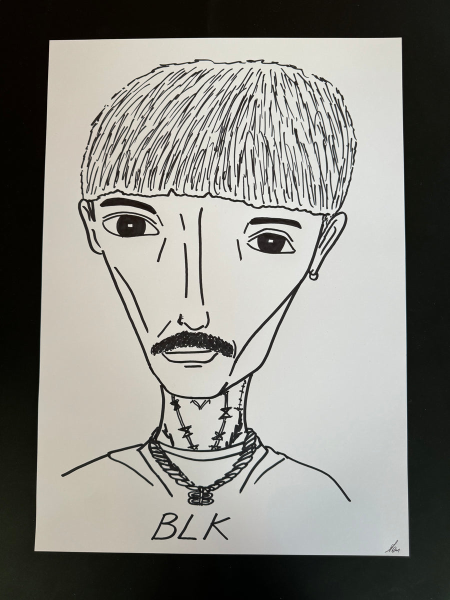 Badly Drawn BLK - Original Drawing - A3. – Badly Drawn Celebs