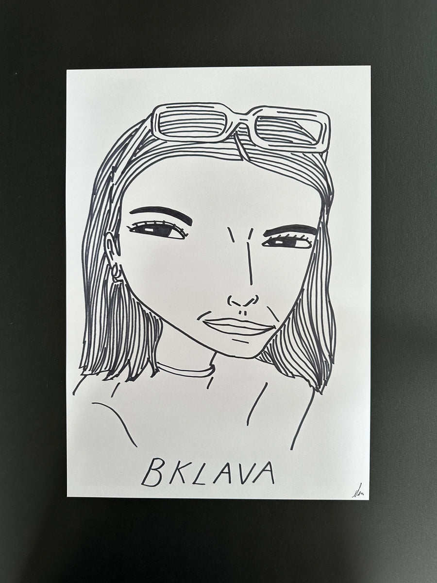 Badly Drawn Bklava - Original Drawing - A3. – Badly Drawn Celebs