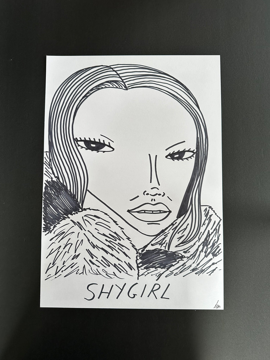 Badly Drawn Shygirl - Original Drawing - A3. – Badly Drawn Celebs