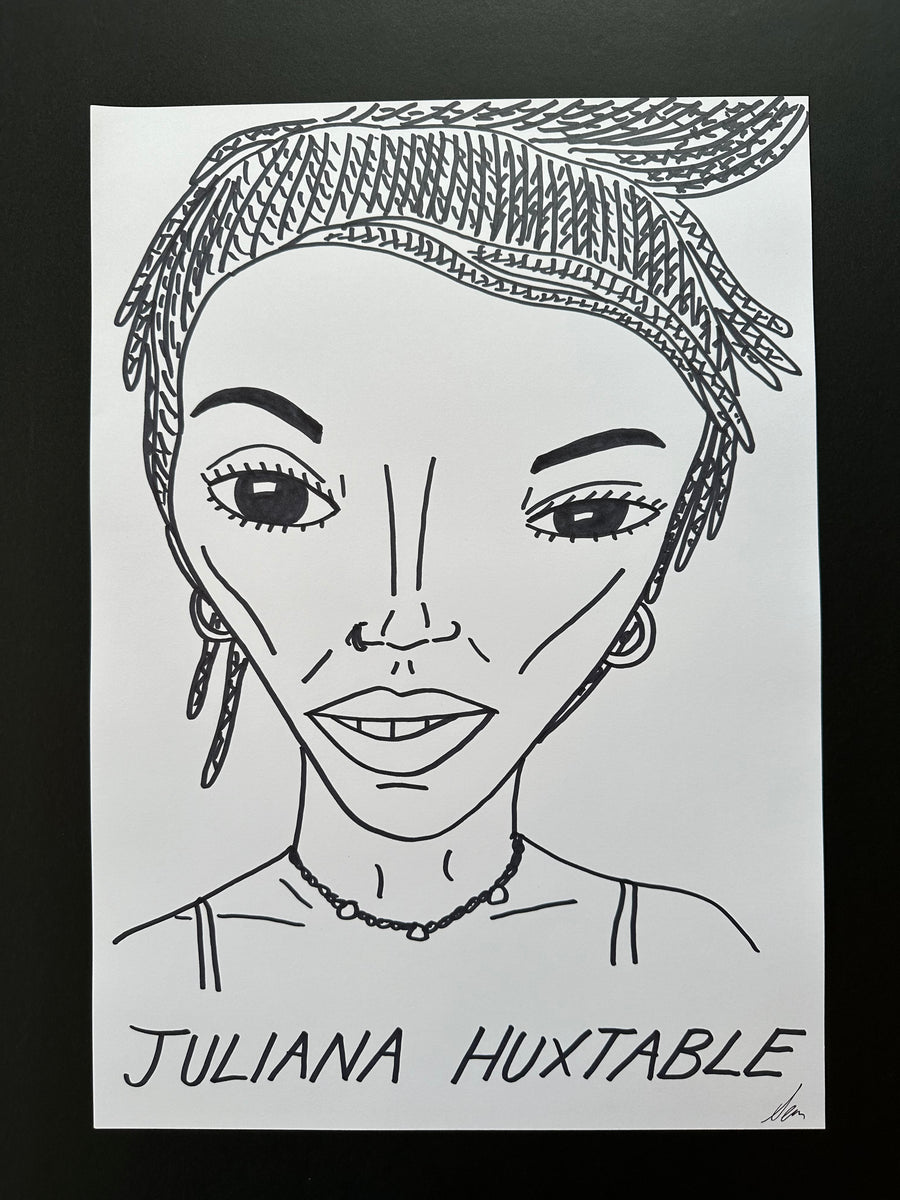 Badly Drawn Juliana Huxtable - Original Drawing - A3. – Badly Drawn Celebs
