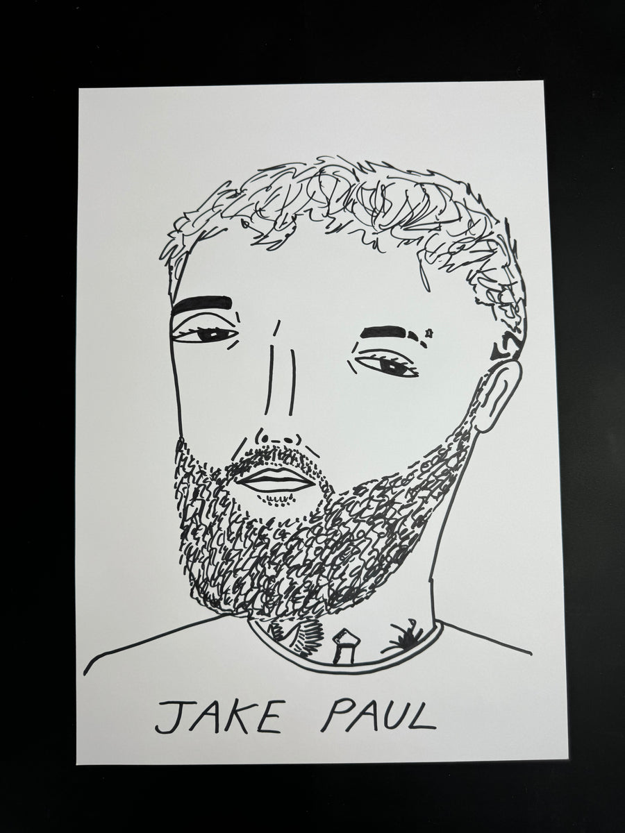 Badly Drawn Jake Paul - Original Drawing - A3. – Badly Drawn Celebs