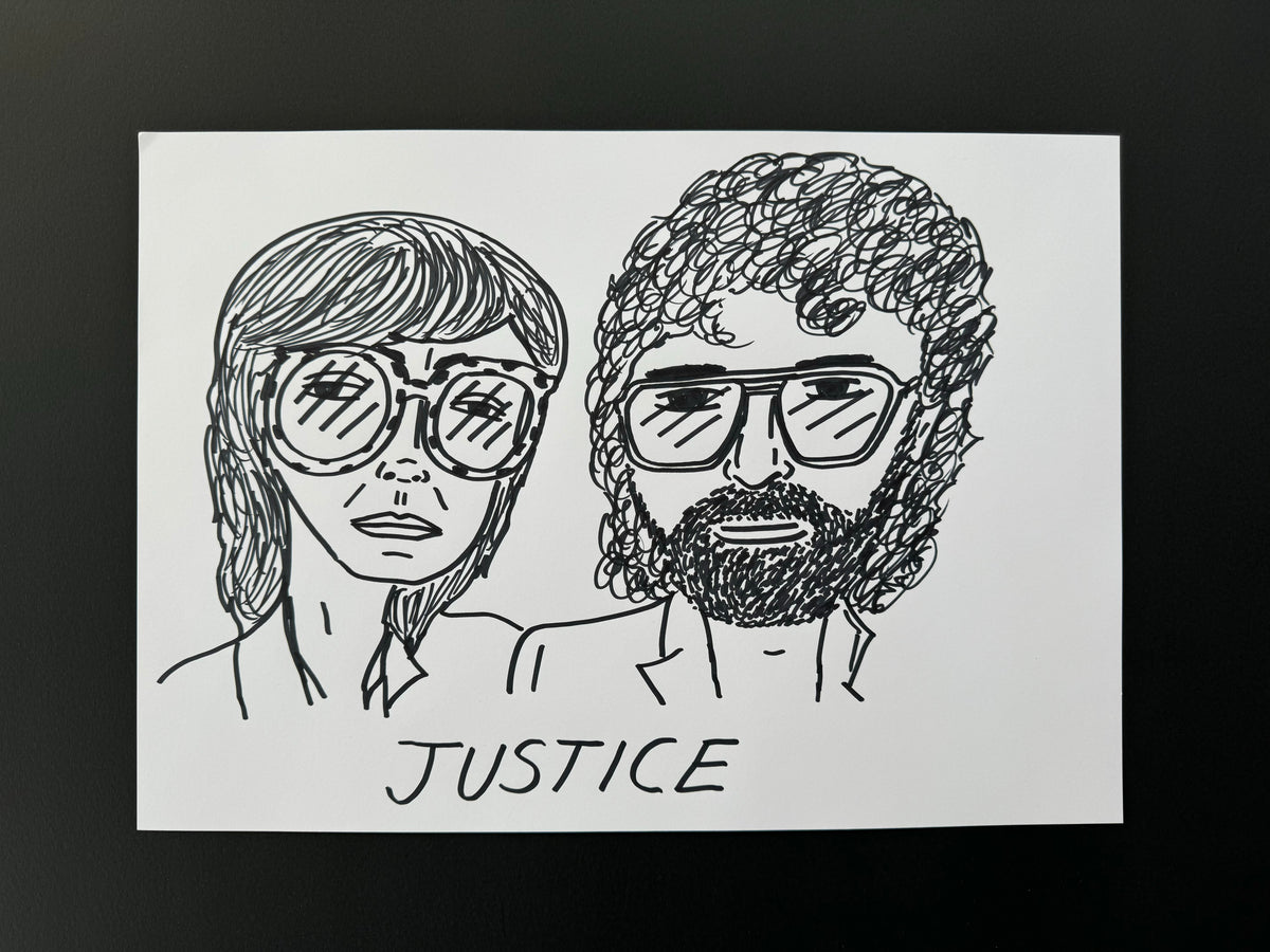 Badly Drawn Justice - Original Drawing - A3. – Badly Drawn Celebs