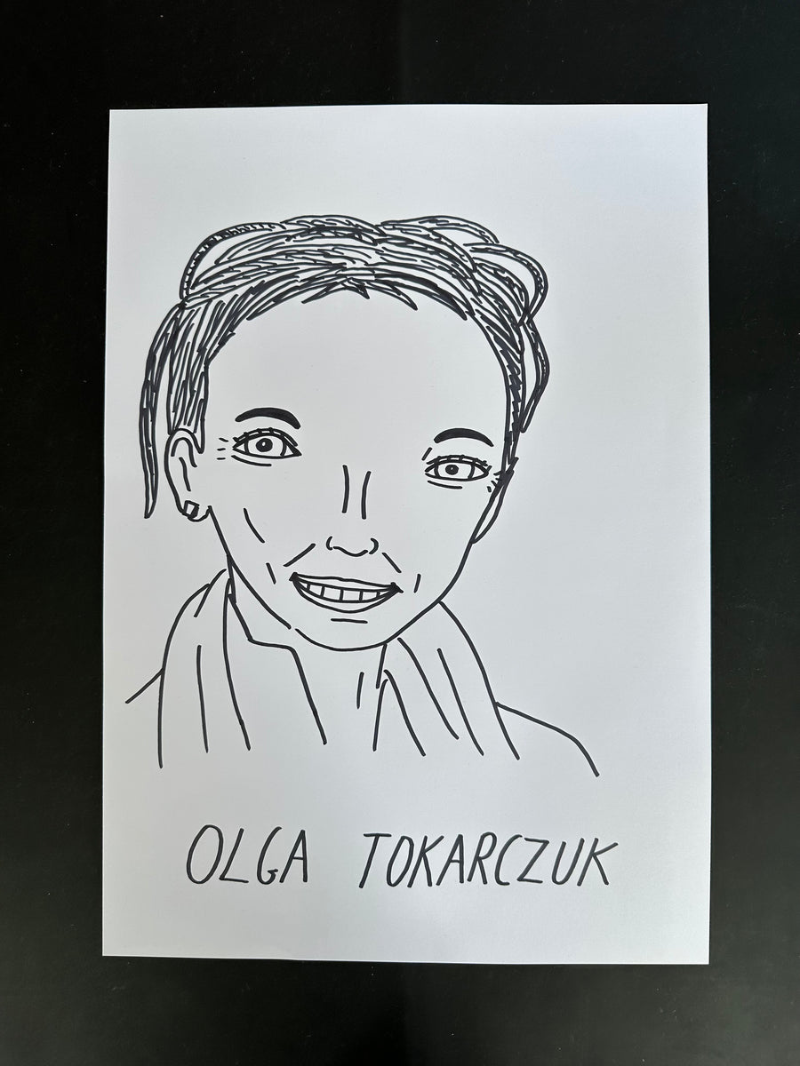 Badly Drawn Olga Tokarczuk - Original Drawing - A3. – Badly Drawn Celebs