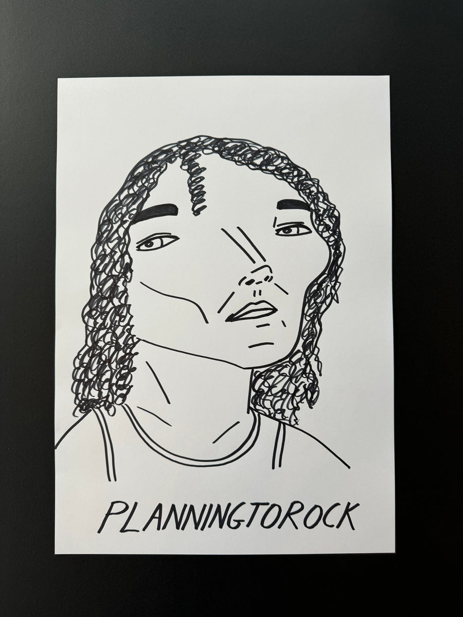 Badly Drawn PLANNINGTOROCK - Original Drawing - A3. – Badly Drawn Celebs