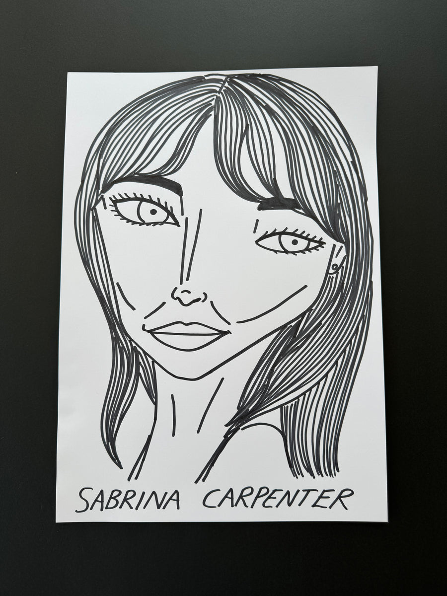 Badly Drawn Sabrina Carpenter - Original Drawing - A3. – Badly Drawn Celebs
