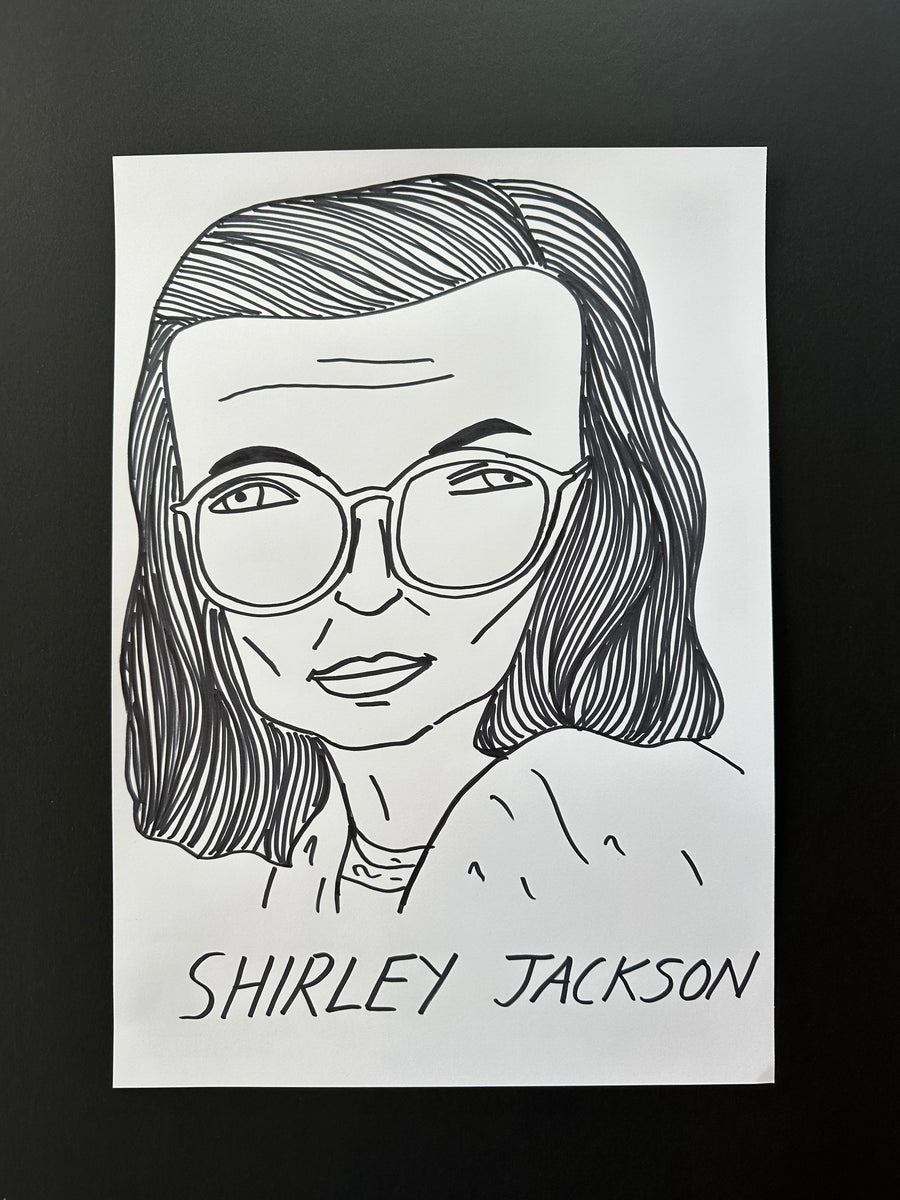 Badly Drawn Shirley Jackson - Original Drawing - A3 – Badly Drawn Celebs
