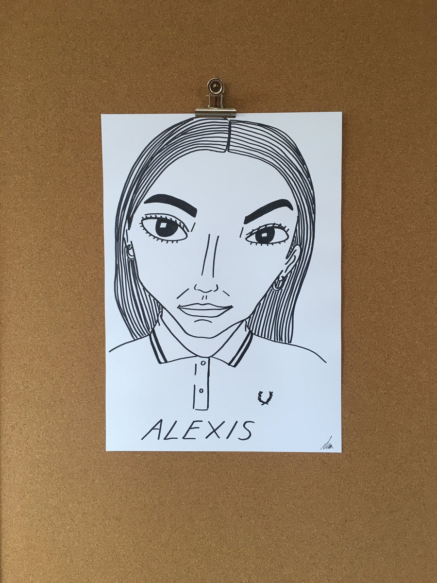 SOLD OUT - Badly Drawn Alexis - Original Drawing - A3. – Badly Drawn Celebs